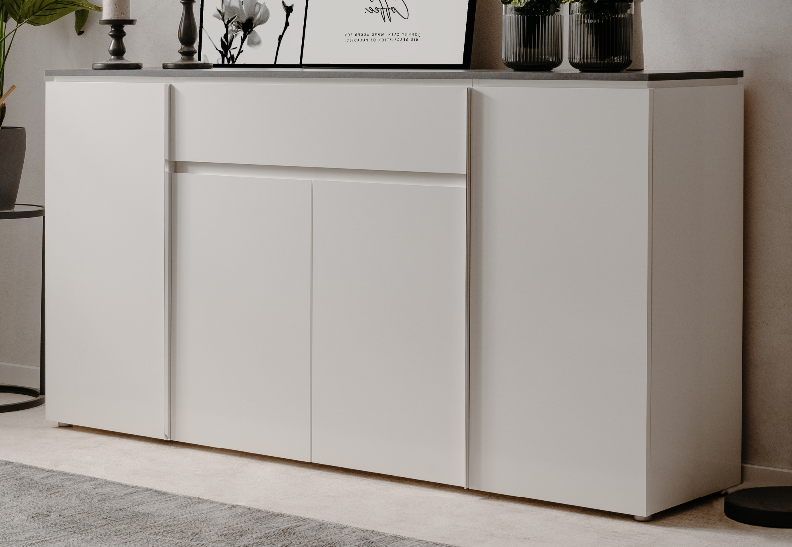 Sideboard Weiss Grau