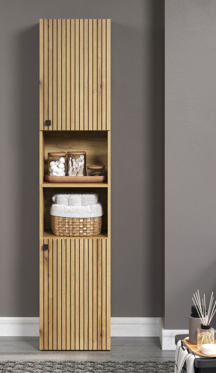 Badezimmer Hochschrank "Bliss" Evoke Eiche 40 x 186 cm