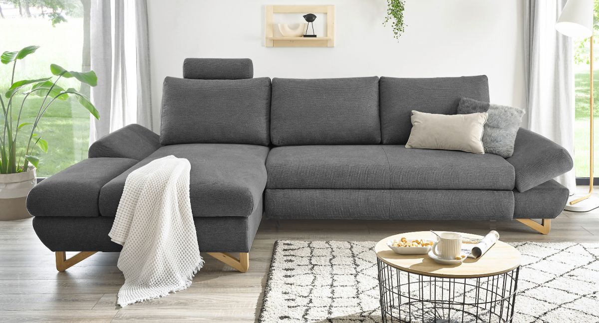Sofa Grau Stoff