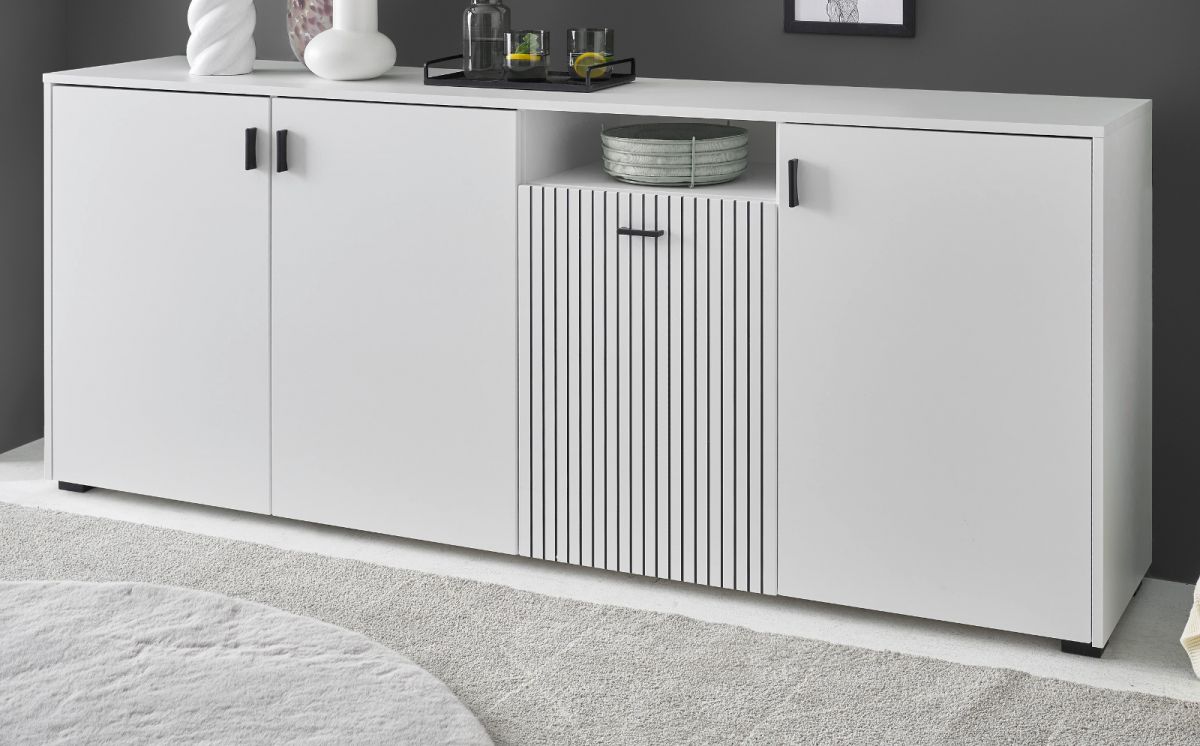 Sideboard "Merced" in weiß matt 200 cm