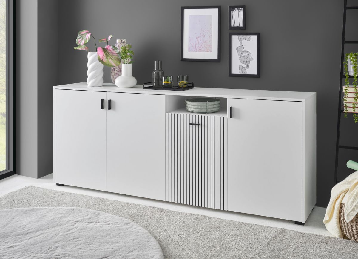 Sideboard "Merced" in weiß matt 200 cm