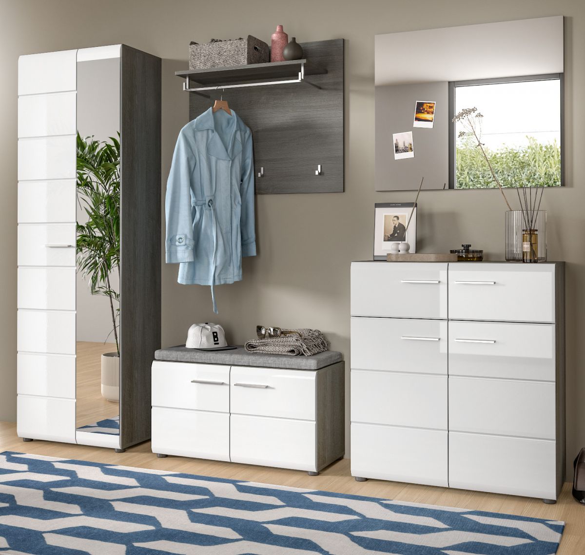 Garderobe Weis Grau