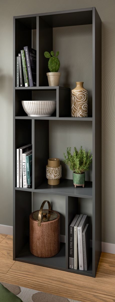 Regal "Merlyn" in grau 54 x 159 cm