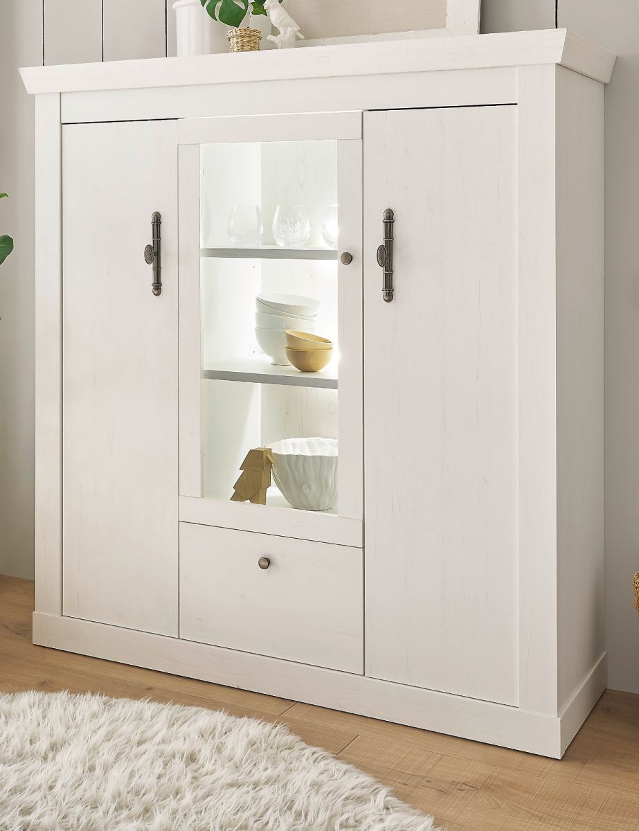 Highboard Weiss Landhaus
