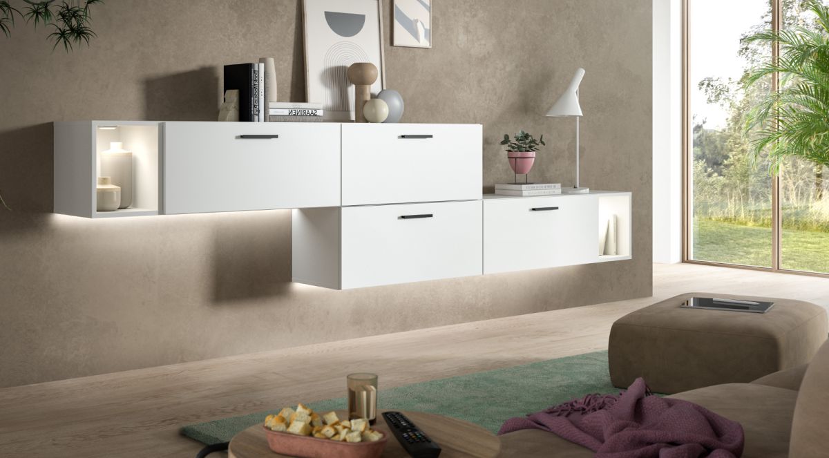 Sideboard "Onawa" in weiß 277 cm