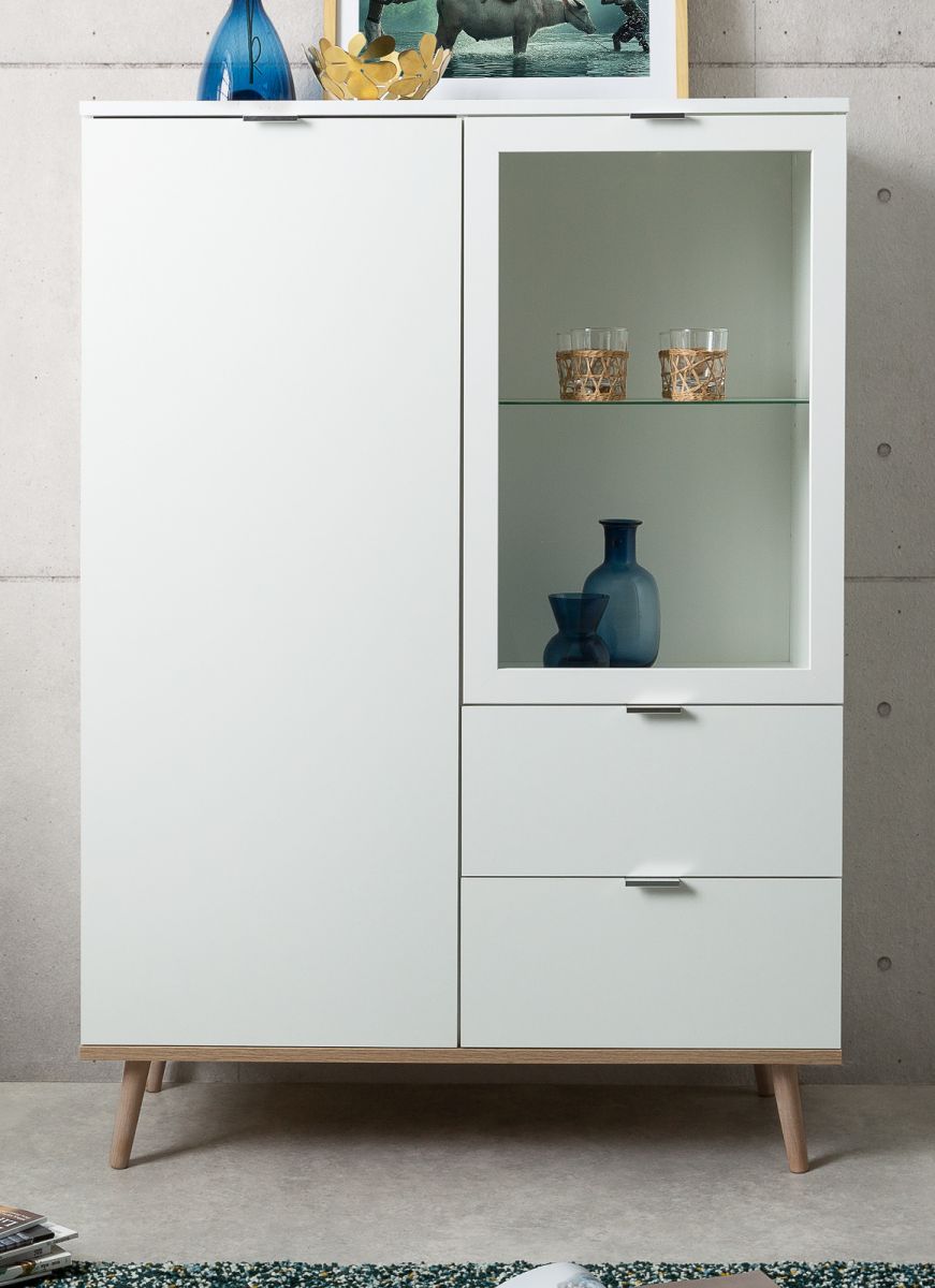 Stilvolle Vitrine Weiss Skandinavisch Bild