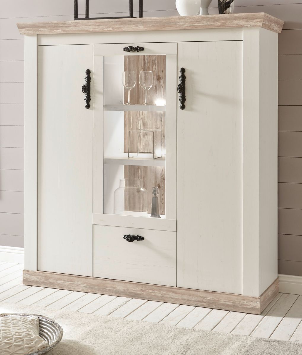 Highboard Weiss Landhaus
