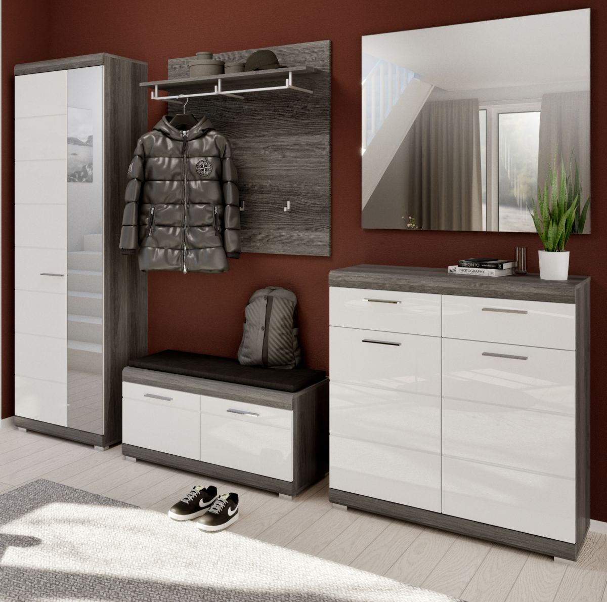 Garderobe Weis Grau