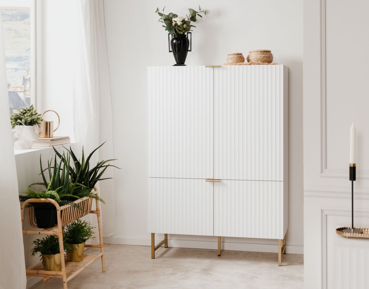 Highboard Weiss Matt