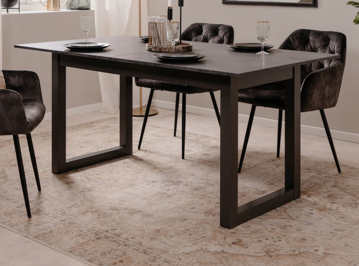 Esstisch "Visby" Schiefer grau ausziehbar 160 - 200 cm