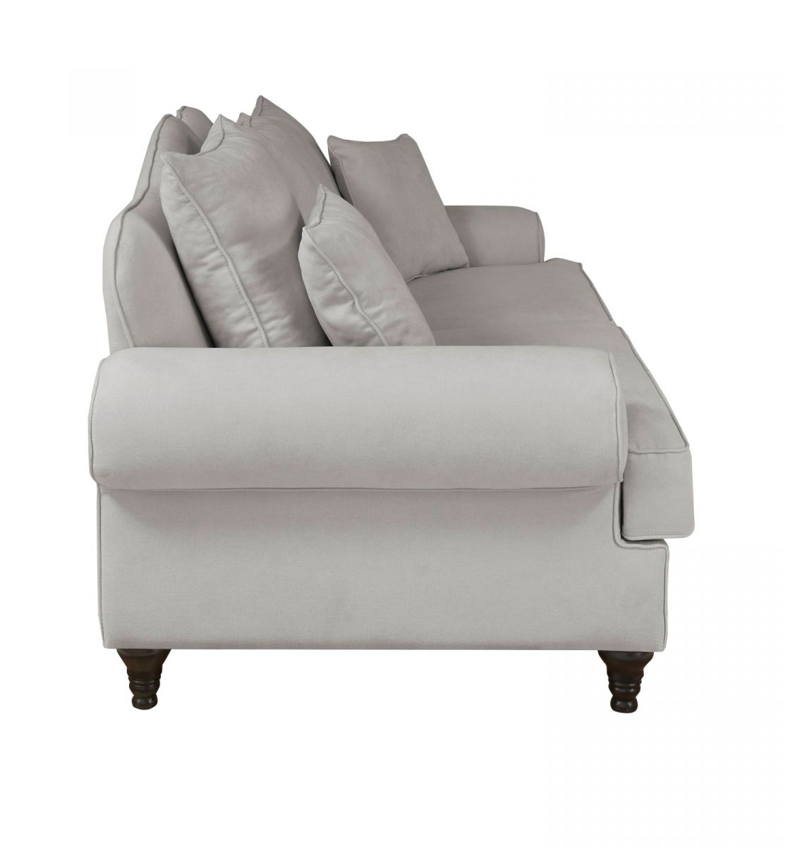 Sofa "Adelina" hellgrau Landhaus Couch 3-Sitzer 200 cm
