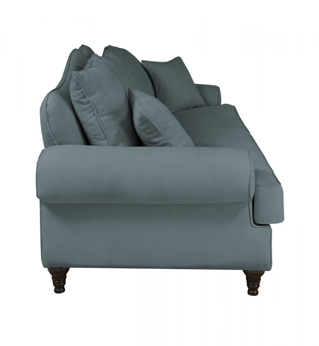 Sofa "Adelina" in grau Landhaus Couch 3,5-Sitzer 230 cm