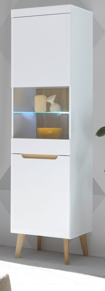 Stilvolle Vitrine Weiss Skandinavisch Bild