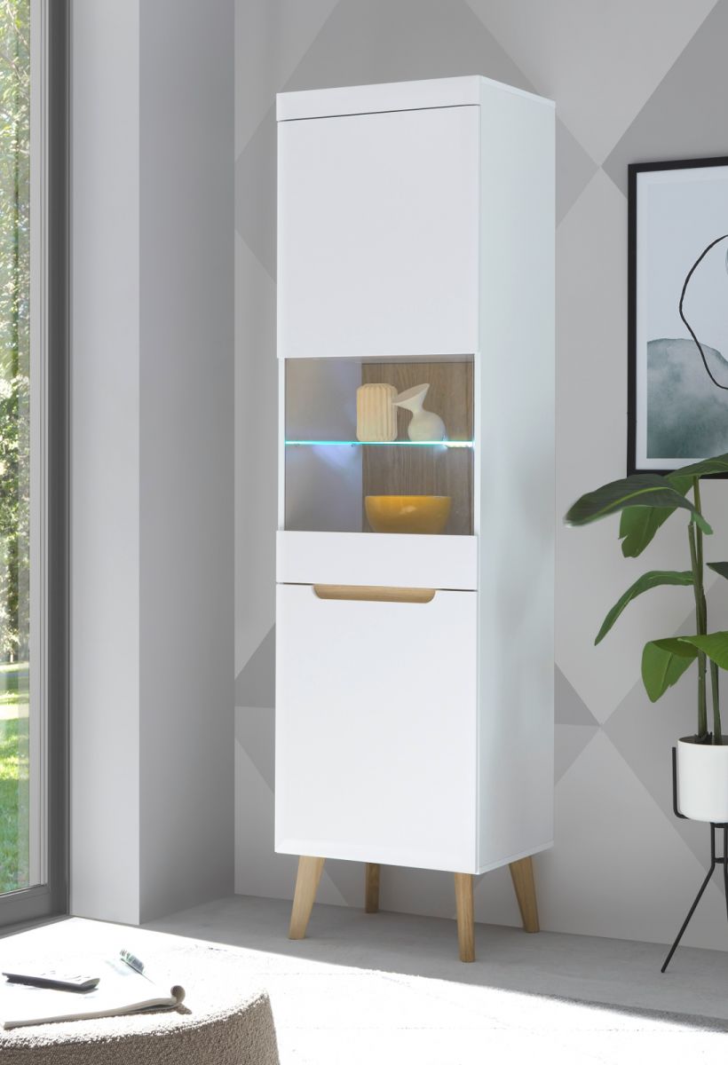 Stilvolle Vitrine Weiss Skandinavisch Bild