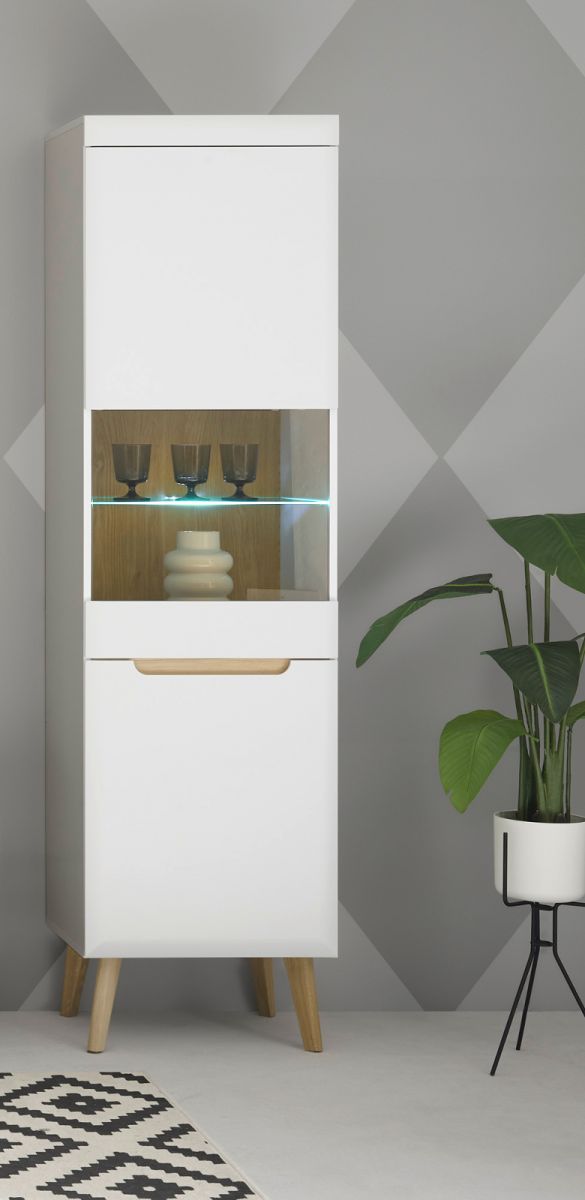 Stilvolle Vitrine Weiss Skandinavisch Bild